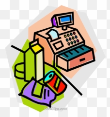 Cashier Cash Register Money Computer - Cashier Clipart Png,Cash ...