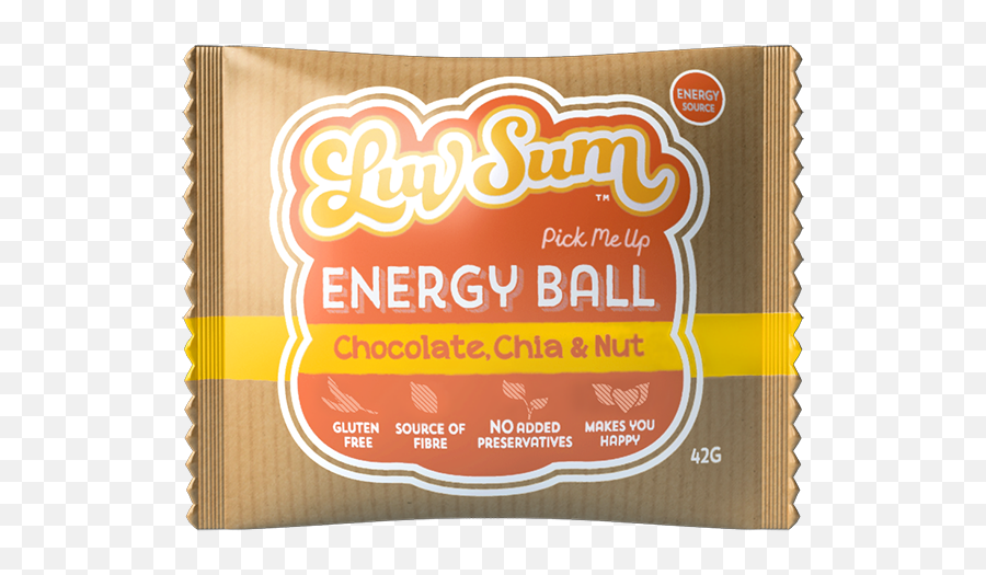 Luv Sum Chocolate Chia Protein Ball Best Before201906 - Paper Png ...