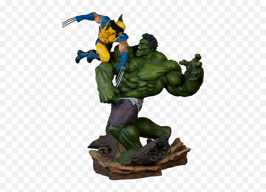 Hulk And Wolverine Statue Maquette - Wolverine Vs Hulk Statue Png,Hulk ...