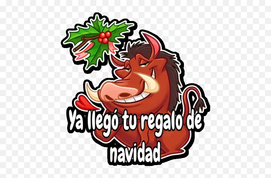 Pumba Y Timón Navideño Sticker Für Whatsapp - Clip Art Png,Pumba Png ...