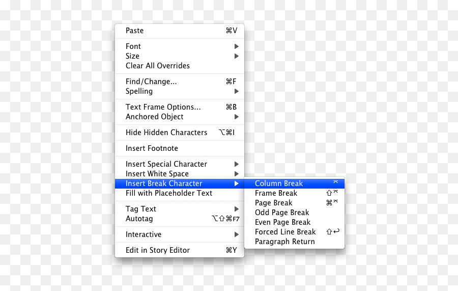 Page Break Macgrunt Soft Return In Indesign Png Page Break Png Free Transparent Png Images 