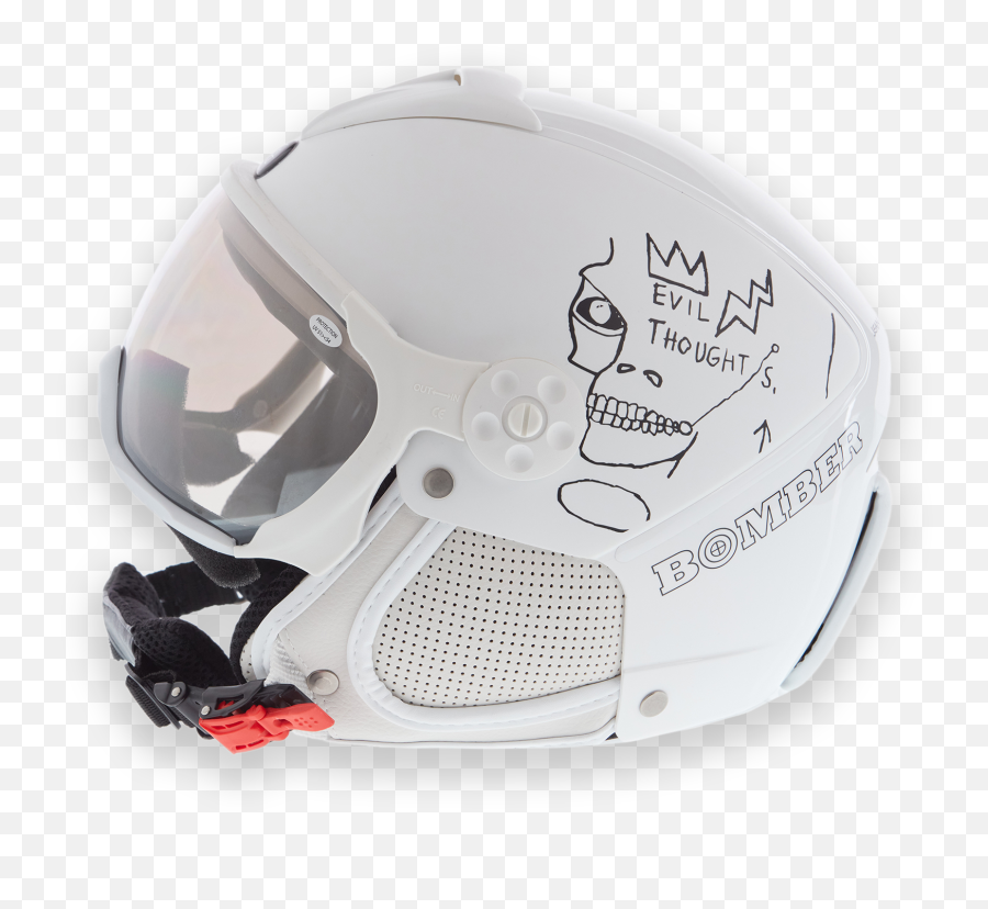 Basquiat Evil Thoughts Helmet - Motorcycle Helmet Png,2013 Icon Helmets ...
