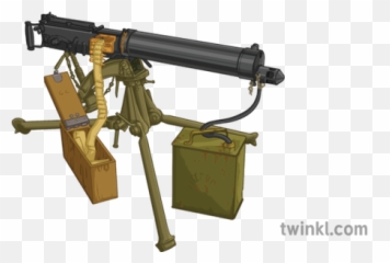 Ww 1 Weapons - Vickers Machine Gun Ww1 Png,Machine Gun Png - free ...