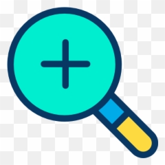 Zoom Icon In Stickers Style - Vertical Png,Zoom Icon Image - free ...