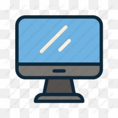 Desktop Pc Icon With Gray Monitor Vector Image Public - Computer ...