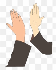 High Five Highfive Hands - Gambar Tos Tangan Kartun Png,High Five Png ...