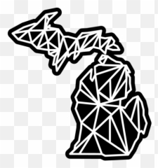 Michigan - Clip Art Michigan Black And White Free Png,Michigan Outline ...