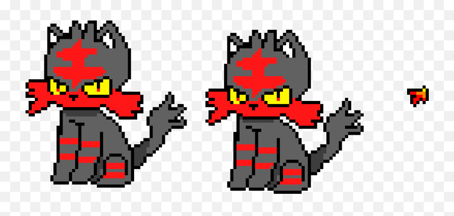 Litten Itsowl Pixel Art Maker - Fictional Character Png,Litten Png ...