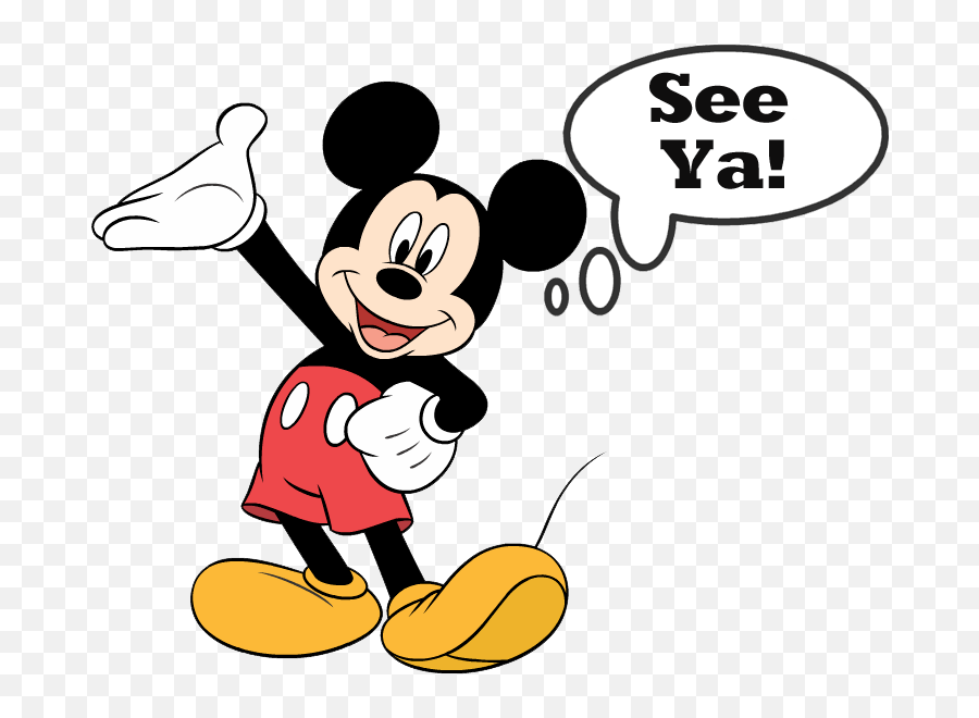 October Clipart Goodbye Transparent Free Minnie E Mickey Png Bye Png
