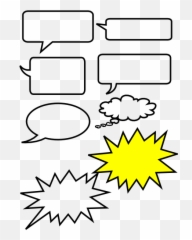 Blank Word Balloons 12 Variations Tim - Letreros Historietas Png,Word ...