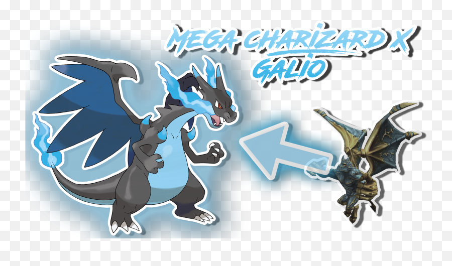 Mega Charizard X Galio Map Skins - Red And Blue Charizard Pokemon ...