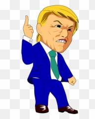President Clipart Cartoon Donald Trump - Donald Trump Transparent ...