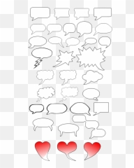 Blank Word Balloons 12 Variations Tim - Letreros Historietas Png,Word ...