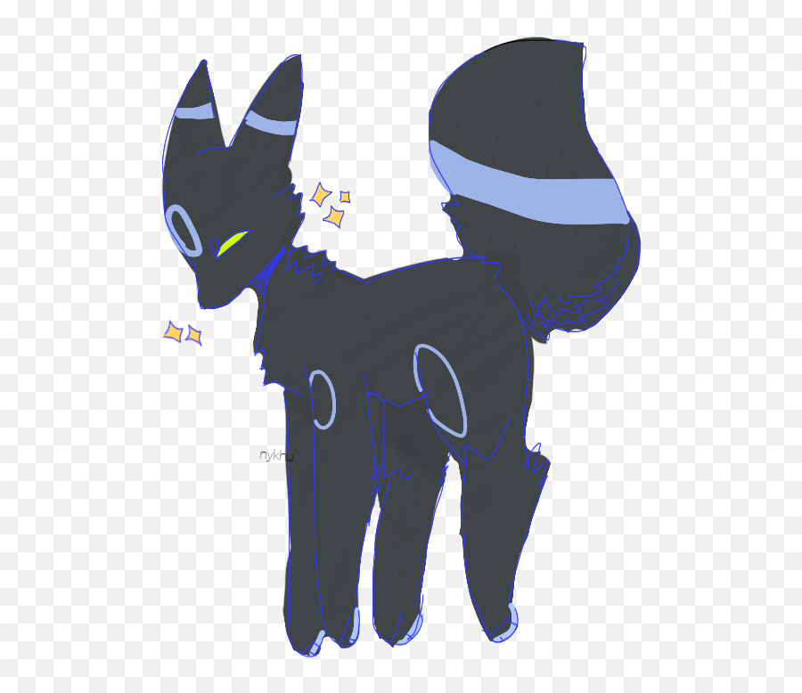 Shiny Umbreon Pokemonart - Fox Png,Umbreon Png - free transparent png ...