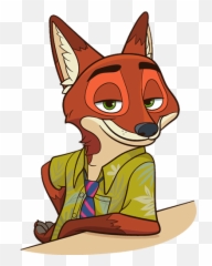 Nick Stickers Set For Telegram - Zootopia Nick Wilde Police Png,Nick ...