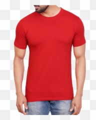 Red Round Neck - Front T Shirt Template Red Png,Red T Shirt Png - free ...