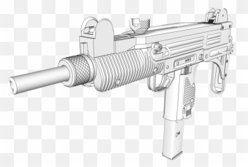 Download Hd Smgw 2 - Silenced Uzi Transparent Png Image L4d2 Guns,Uzi ...