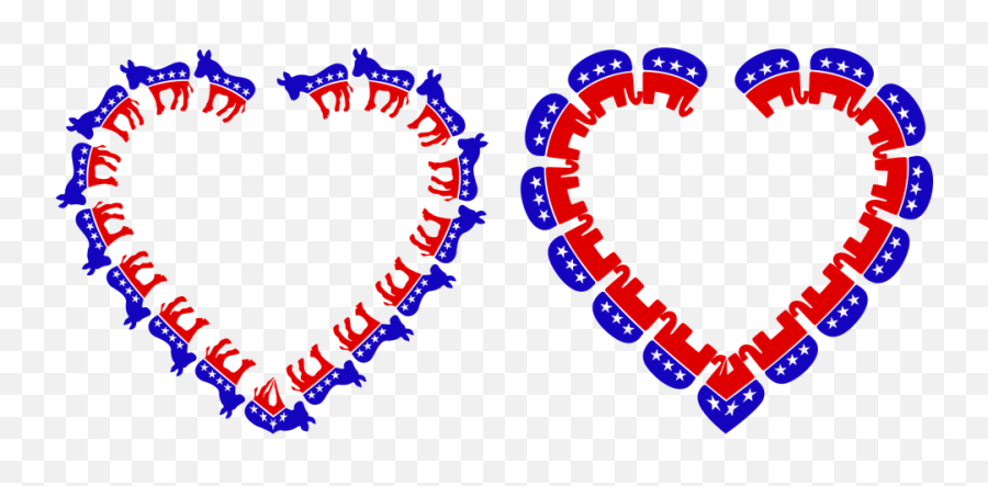 Democrat Republican Heart - Free Vector Graphic On Pixabay Democrat ...