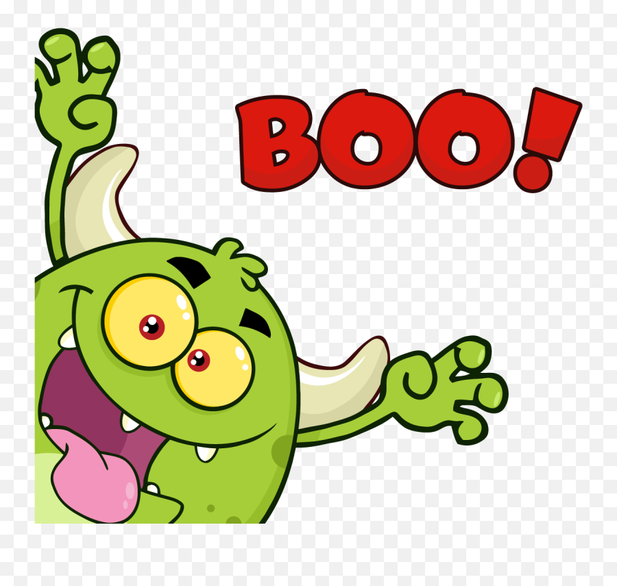 Boo - Monster Cartoon Vector Png,Boo Png - free transparent png images ...