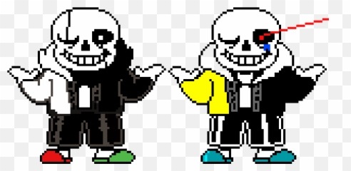 Draw Sans Pixel Art Transparent Png - Ink Sans Pixel Art,Sans Sprite ...