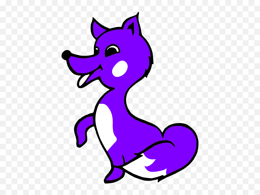 Dark Purple Fox Kid Clip Art - Vector Clip Art Purple Fox Clipart Png ...
