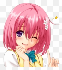 Transparent Pink Anime Girl - Transparent Pink Anime Png,Anime Blush ...