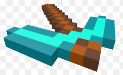 Crossed Diamond Sword Minecraft - Transparent Minecraft Pickaxe Png ...