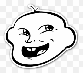 Crying Meme Sticker - Crying Troll Face Png Full Size Png Troll Face ...