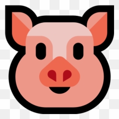 Pig Face Illustration - Gambar Muka Babi Lucu Png,Pig Emoji Png - free ...
