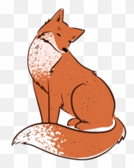Simple Sleeping Fox - Sleeping Fox Transparent Png,Fox Transparent ...