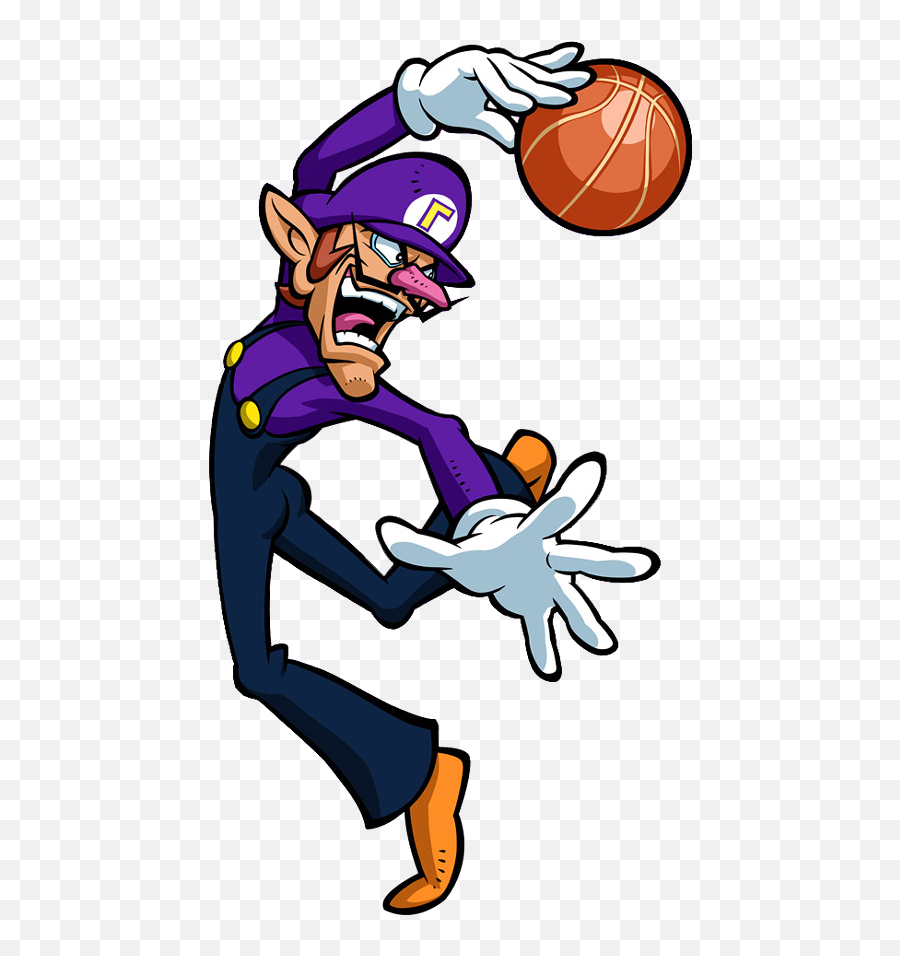 Library Of 3 - Mario Hoops 3 On 3 Art,Waluigi Transparent - free ...