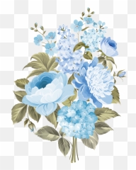 Blue Floral Png Free Download Mart - Navy Blue Flowers Png,Blue Flowers ...