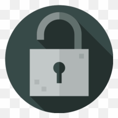 Simple Black Gradient Bootstrap Font - Lock Open Icon Png,Unlock Icon ...