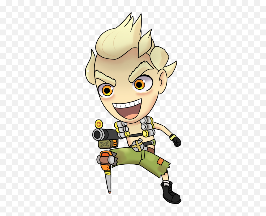 Fan Art Chibi Junkrat Overwatch - Overwatch Junkrat Spray Png,Overwatch ...