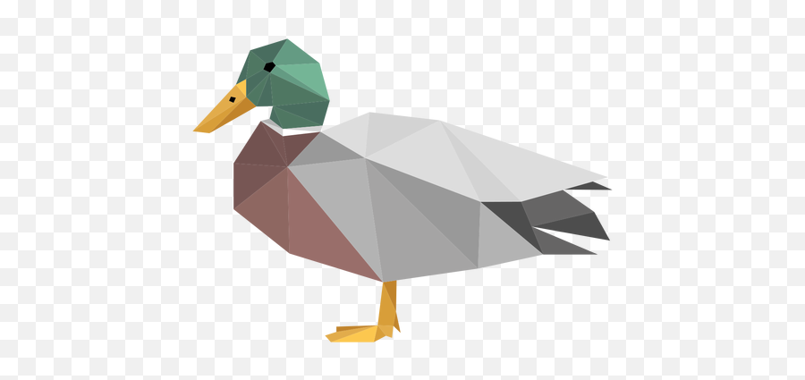 Duck Side View Lowpoly - Transparent Png U0026 Svg Vector File Mallard ...