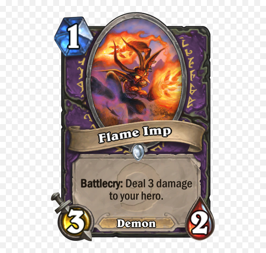 Download Hd Flame Imp Card - Hearthstone 1 3 Taunt Heartstone Card Png ...