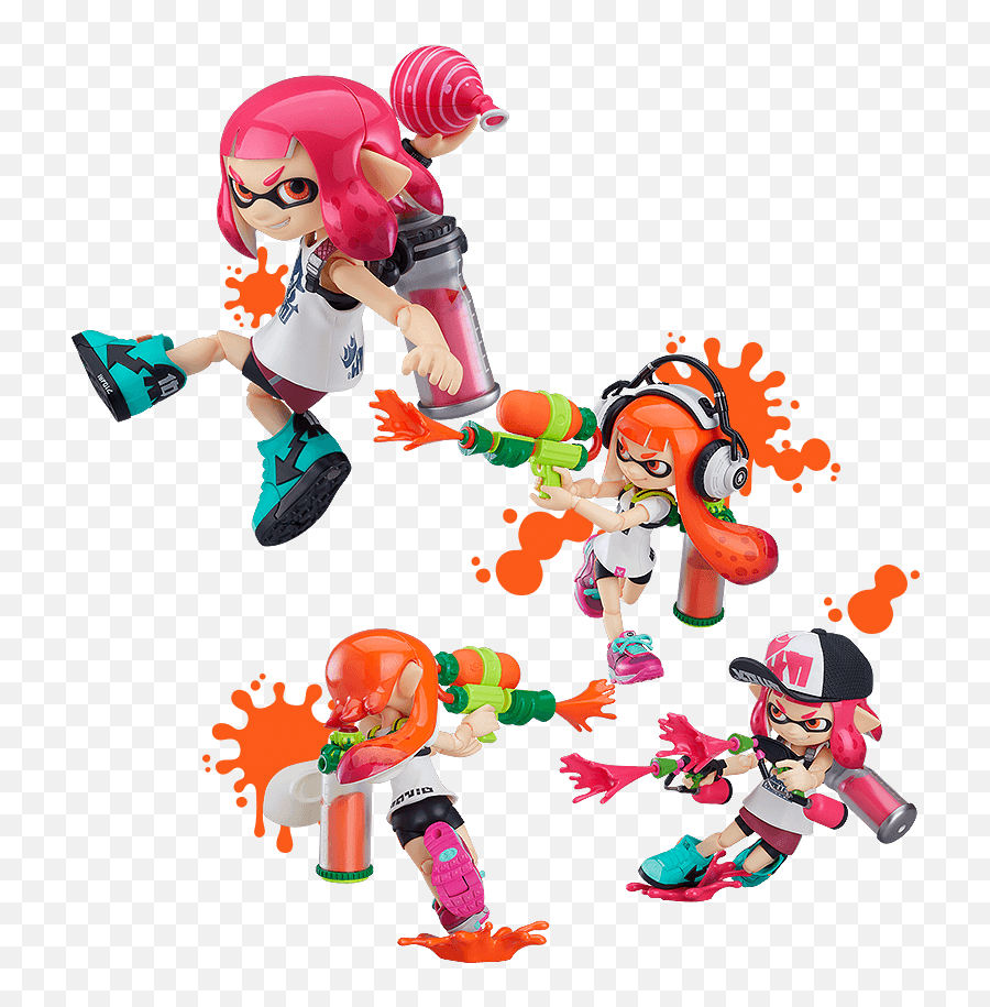 Figma Splatoon Girl Action Figure Good Smile Company - Inkling Pose Png ...