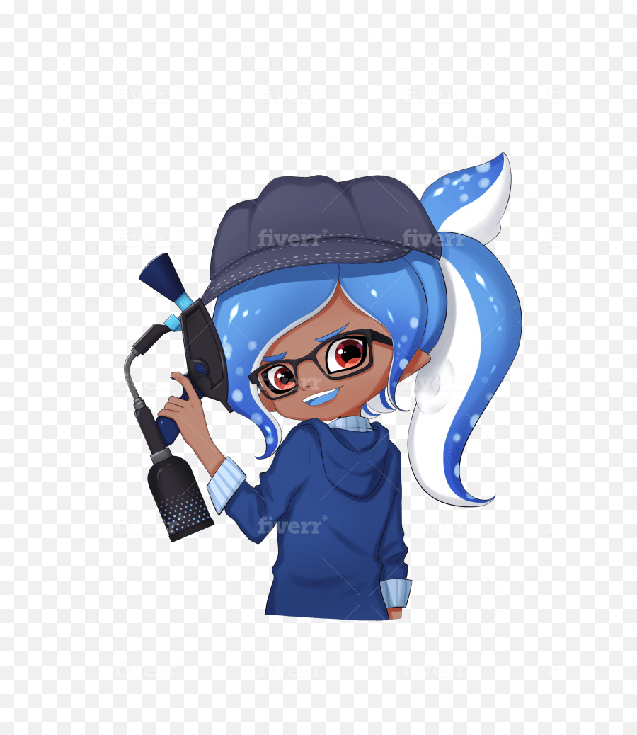 Paint Splatoon Inkling Or Octoling Squid And Octopus - Cartoon Png ...