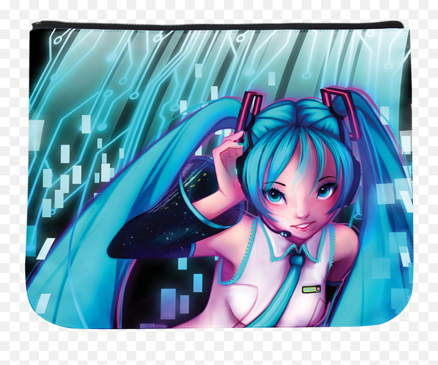 For Fans By Fansdigital Miku Sublimated Messenger Flap - Cartoon Png ...
