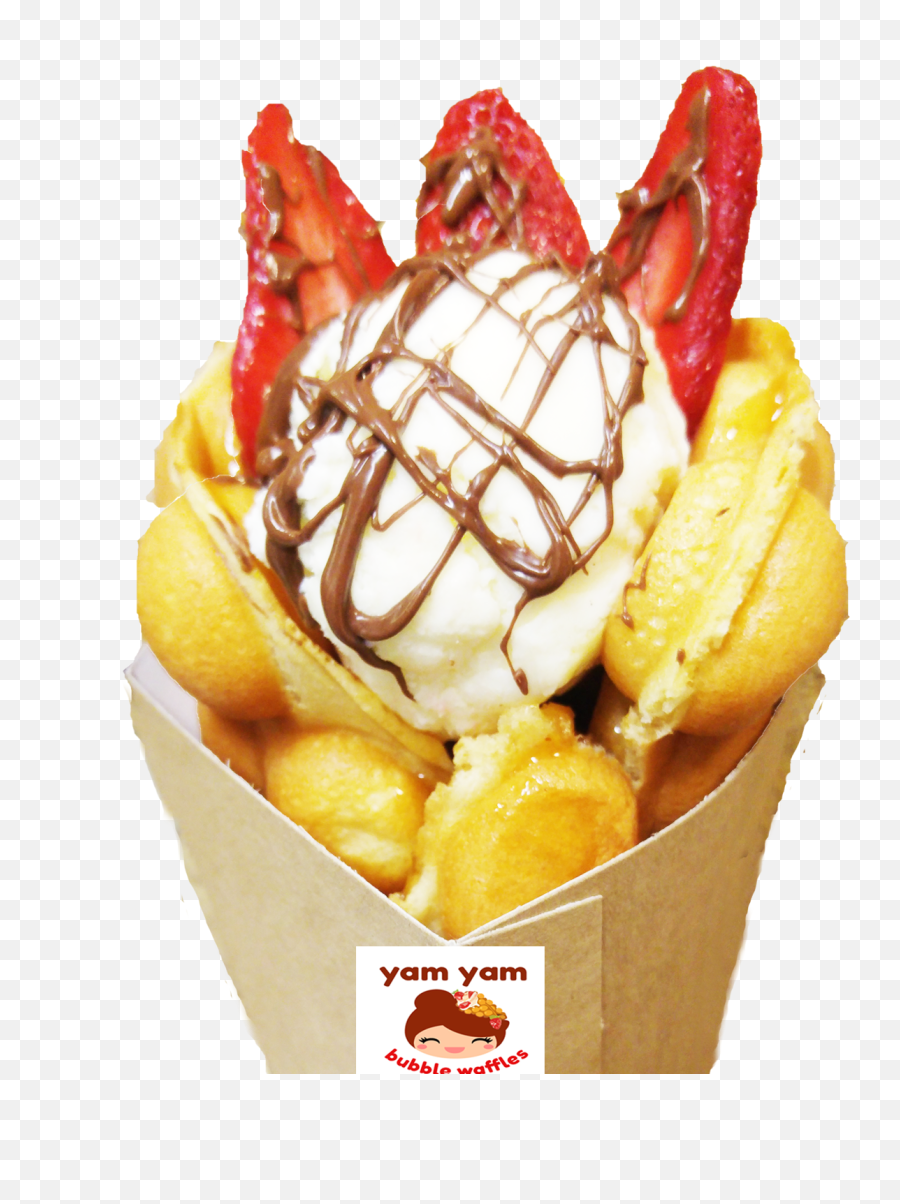 Download Hd Queen Strawtella Yam Bubble - Bubbles Waffles Bubble Waffle ...