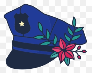 Cop Hat Black One Size Blue - Leather Png,Cop Hat Png - free ...