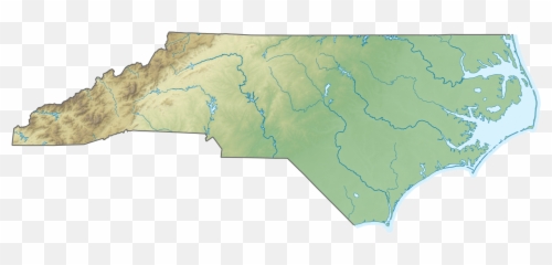 North Carolina State Plain Map - North Carolina White Icon Png,North ...